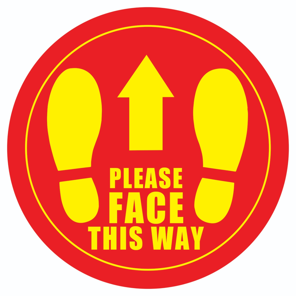 Please face this way floor graphic - CK Consumables Ltd